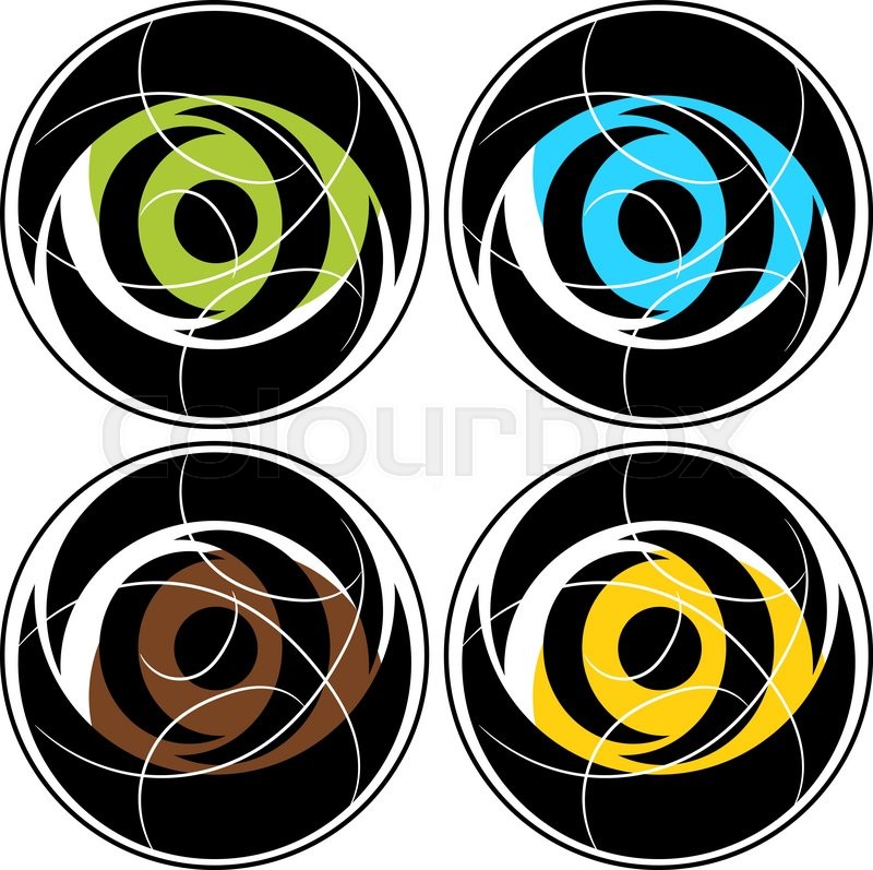 Abstract circle flat icon illustration | Stock vector | Colourbox