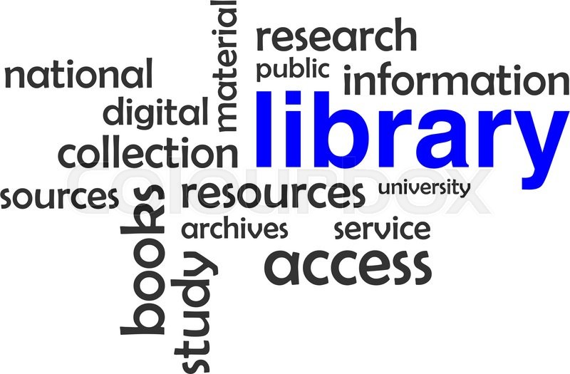 A word cloud of library related items | Stock vector | Colourbox