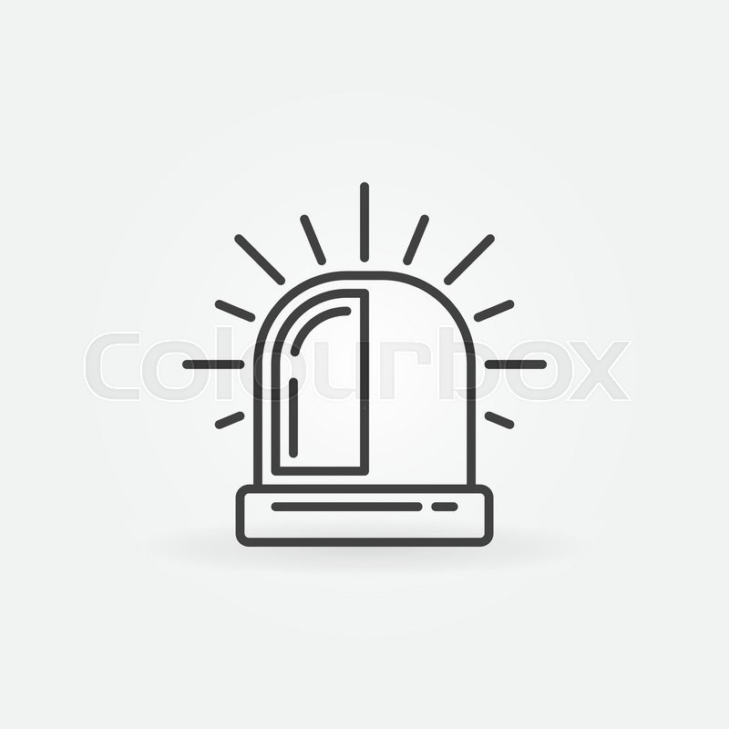 Siren Linear Icon Vector Minimal Stock Vector Colourbox
