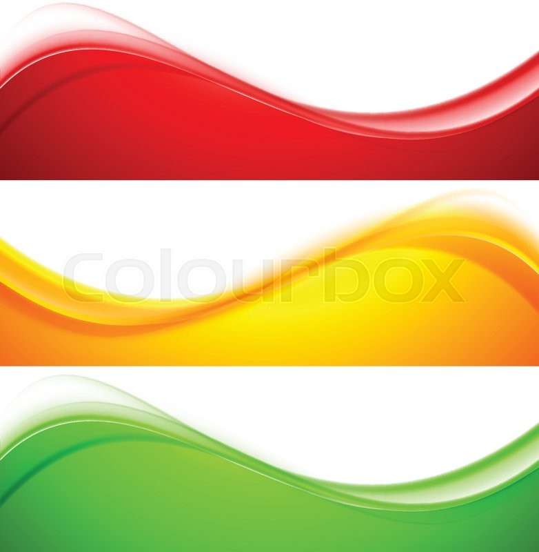 Set of wave banners abstract vector ... | Stock vector | Colourbox