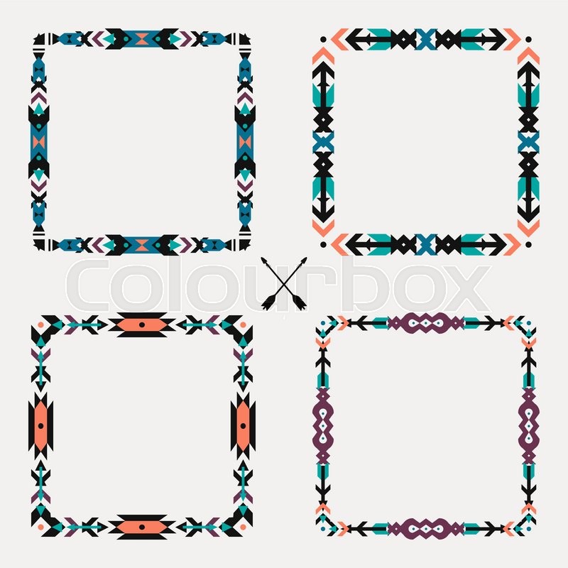 Native American Border Vector