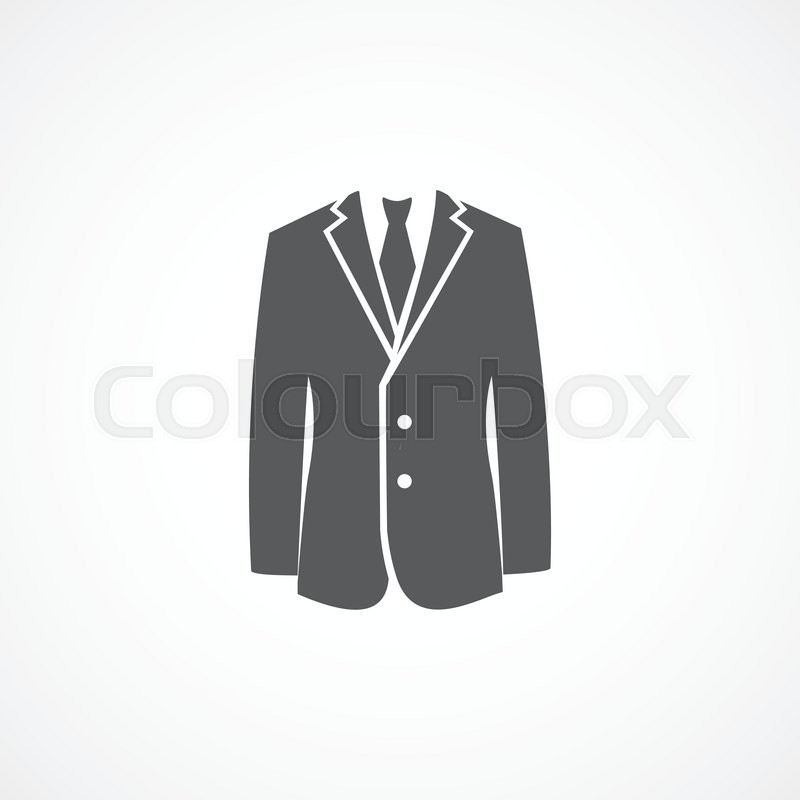 Gray Suit icon on white background | Stock vector | Colourbox