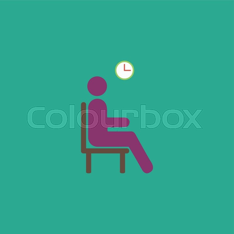 Waiting. Colorful vector icon. Simple ... | Stock vector | Colourbox