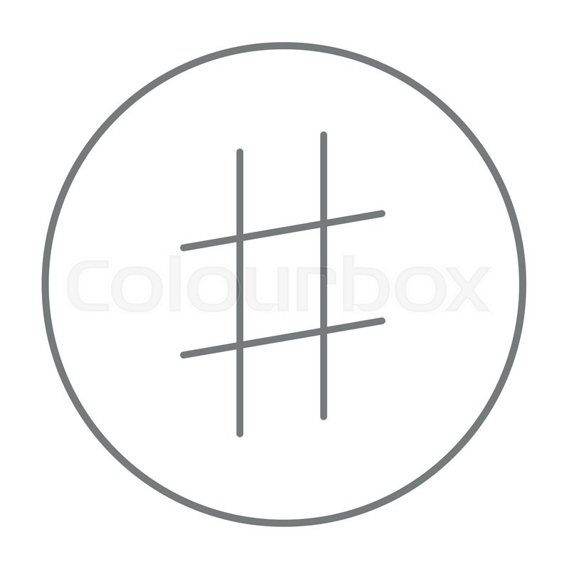 Hashtag symbol line icon for web, ... | Stock vector | Colourbox