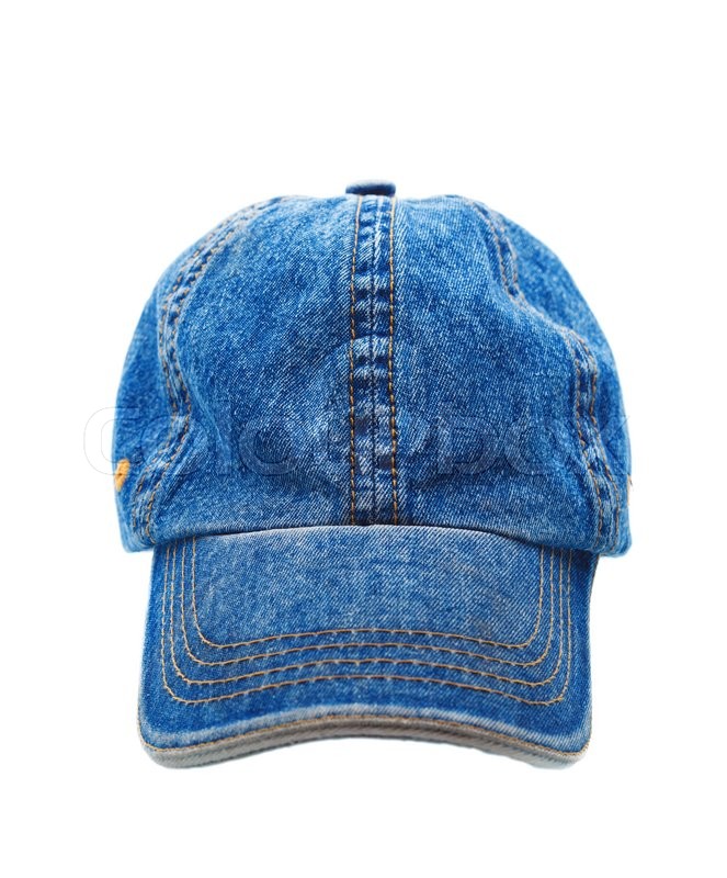 Jeans working peaked cap. Front view. ... | Stock image | Colourbox