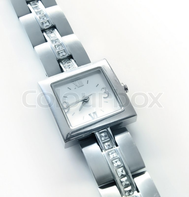 Elegant women's luxury silver wrist ... | Stock image | Colourbox