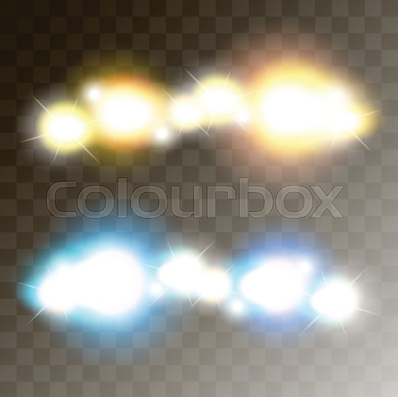 Two light banners with glow effect on ... | Stock vector | Colourbox