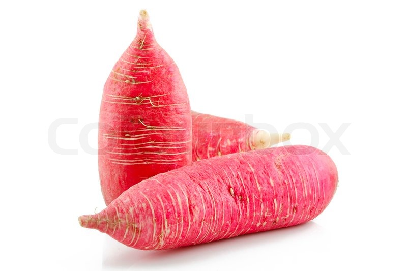 Ripe Red Radish Vegetable Isolated on White Background | Stock Photo ...