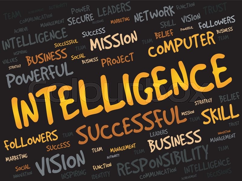Intelligence word cloud, business ... | Stock vector | Colourbox