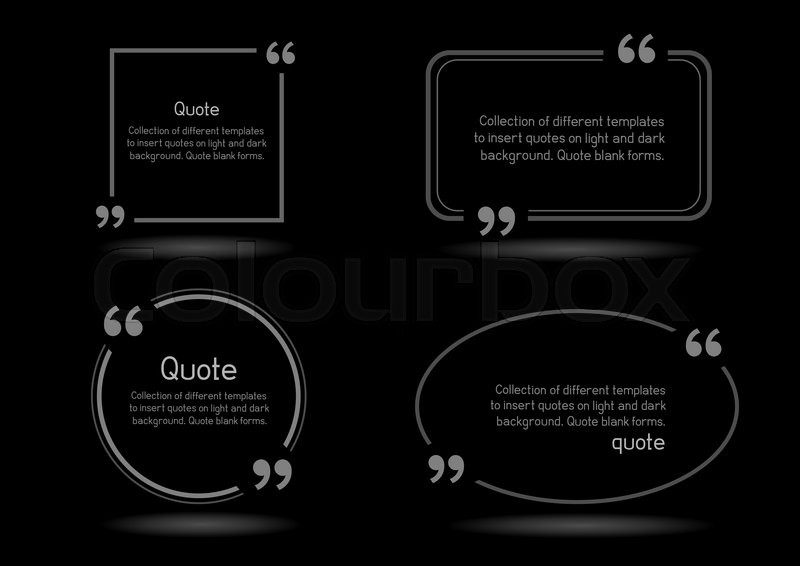 Templates for writing quote. Round ... | Stock vector | Colourbox
