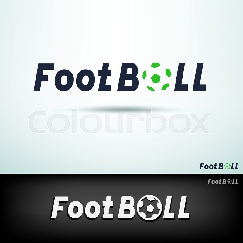 Simple football logo. Design sport ... | Stock vector | Colourbox