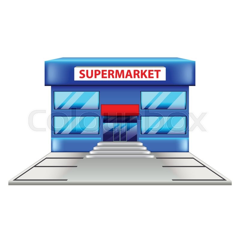 Supermarket Building Vector