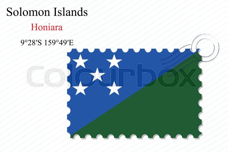 Solomon islands design over stripy ... | Stock vector | Colourbox