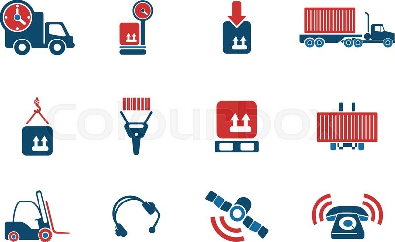 Logistics simply symbols for web and ... | Stock vector | Colourbox
