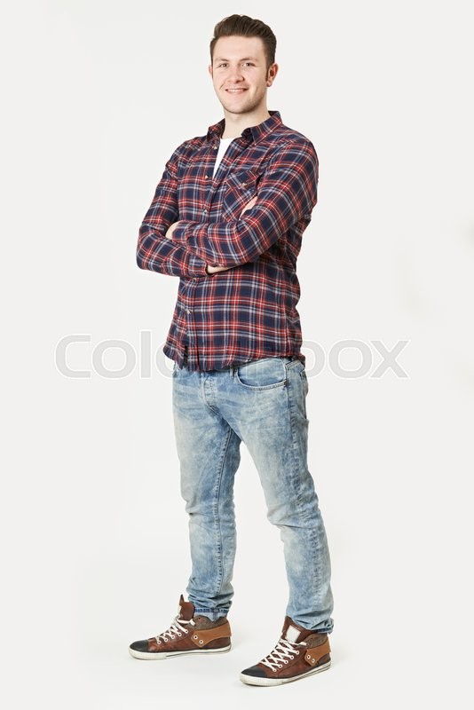 Full Length Portrait Of Man Standing In ... | Stock image | Colourbox