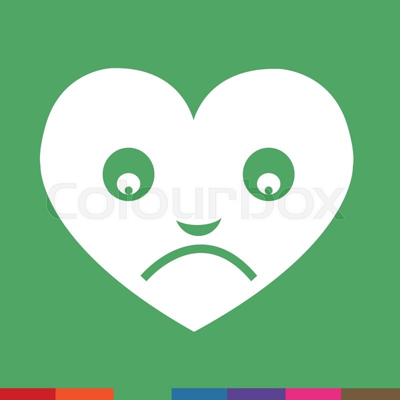Heart Face Emotion Icon Illustration ... | Stock vector | Colourbox