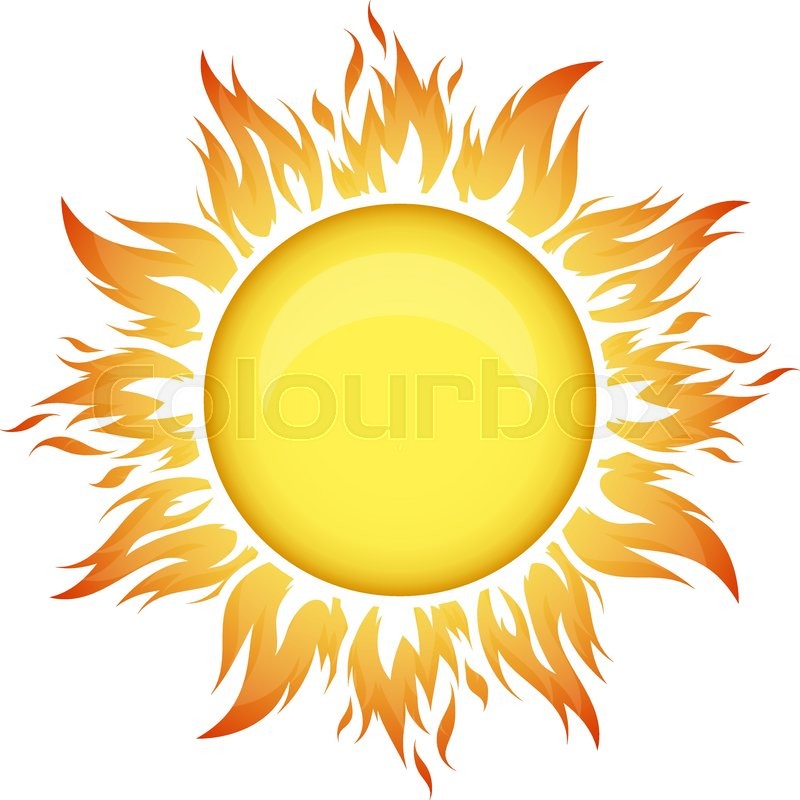 Decorative vector bright colorful sun ... | Stock vector | Colourbox