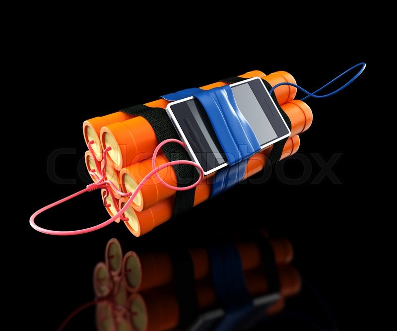 Dynamite mobile phone time bomb | Stock image | Colourbox
