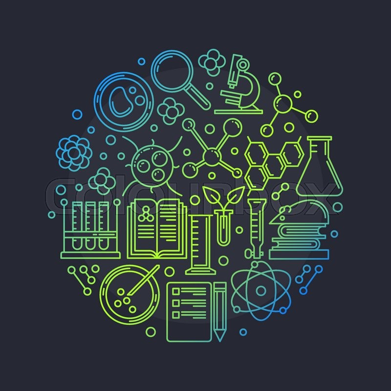 Biotechnology round vector ... | Stock vector | Colourbox