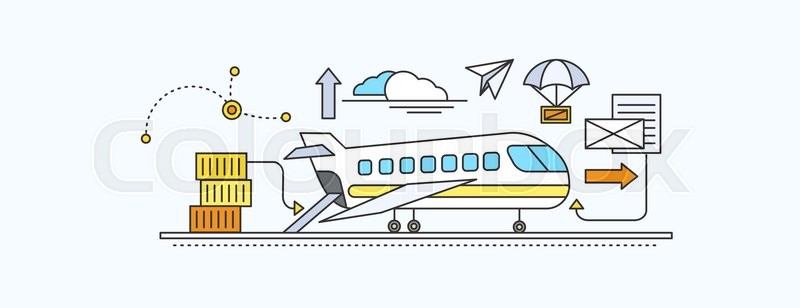 Concept of Freight Forwarding by air. ... | Stock vector | Colourbox