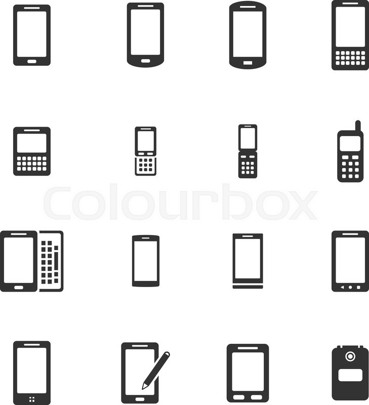 Phones simply symbols for web and ... | Stock vector | Colourbox