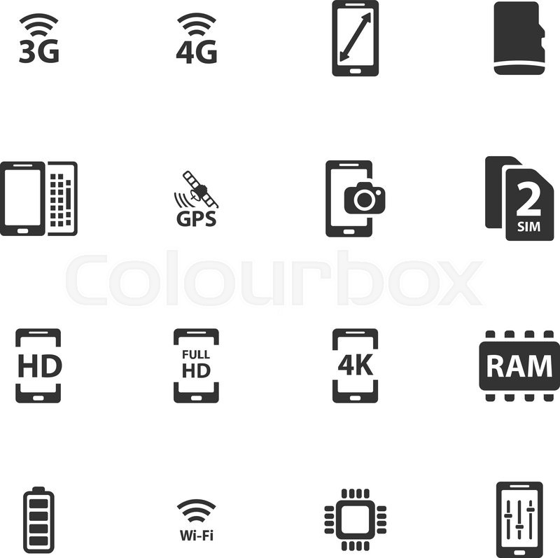 Smartphone simply symbol for web icons ... | Stock vector | Colourbox
