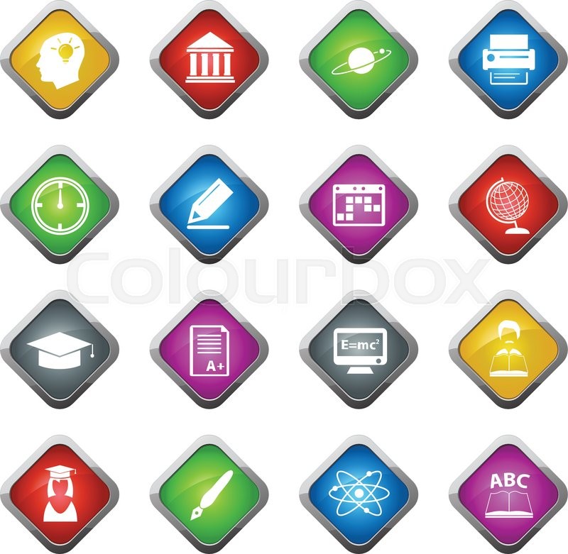 University vector icons for web sites ... | Stock vector | Colourbox