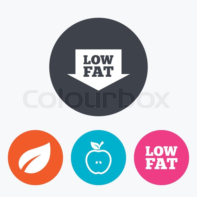 Low fat arrow icons. Diets and ... | Stock vector | Colourbox