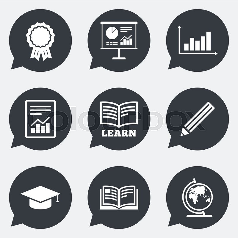Education and study icon. Presentation ... | Stock vector | Colourbox