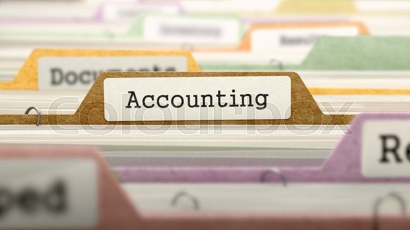 Accounting - Folder Register Name in ... | Stock image | Colourbox