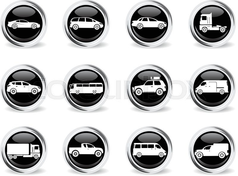 Vehicles icons set for web sites and ... | Stock vector | Colourbox