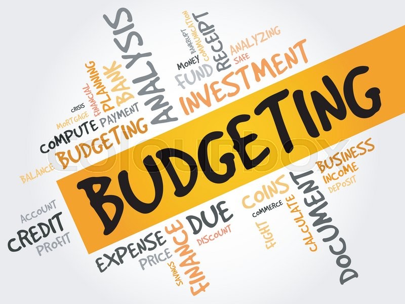 BUDGETING word cloud, business concept | Stock vector | Colourbox
