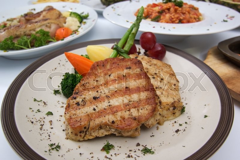 Pork Steak on the Plate | Stock image | Colourbox