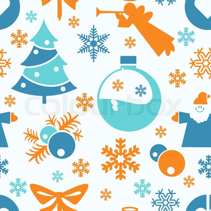 Seamless festive Christmas motif. ... | Stock vector | Colourbox