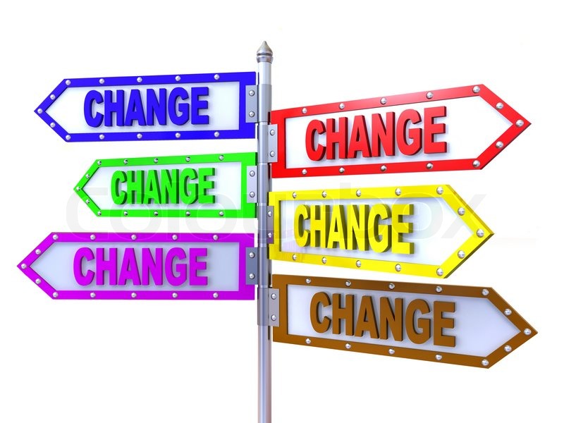 Blank arrows directions. Change. 3d | Stock image | Colourbox