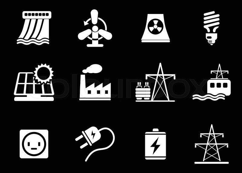 Energy and Industry simply symbols ... | Stock vector | Colourbox