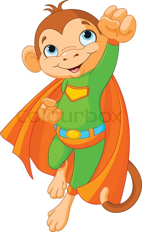 Illustration of Super Hero Monkey | Stock vector | Colourbox