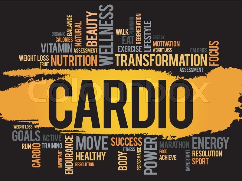 CARDIO word cloud, fitness, sport, ... | Stock vector | Colourbox