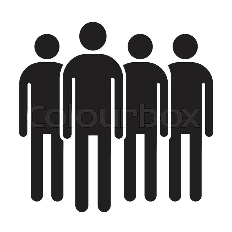 Population People Icon Illustration ... | Stock vector | Colourbox