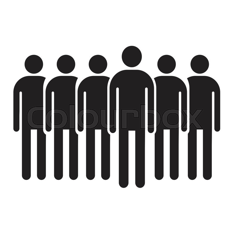 Population People Icon Illustration ... | Stock vector | Colourbox