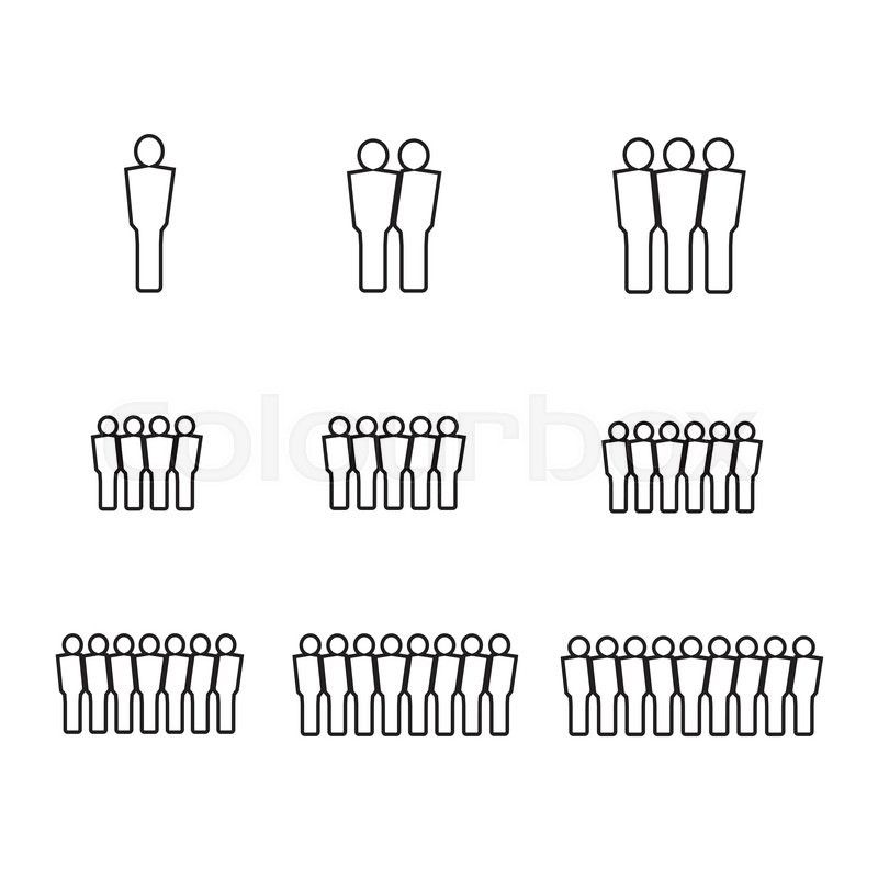 Population People Icon Illustration ... | Stock vector | Colourbox