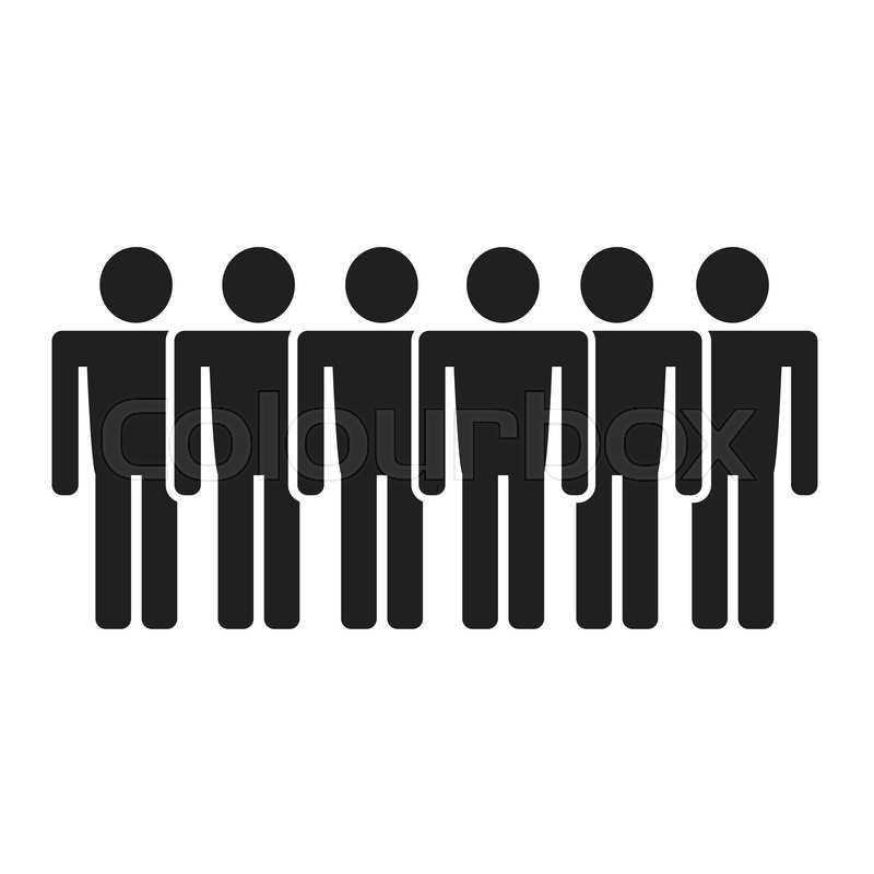 Population People Icon Illustration ... | Stock vector | Colourbox