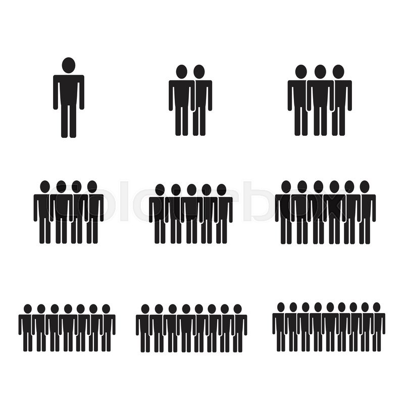 Population People Icon Illustration ... | Stock vector | Colourbox