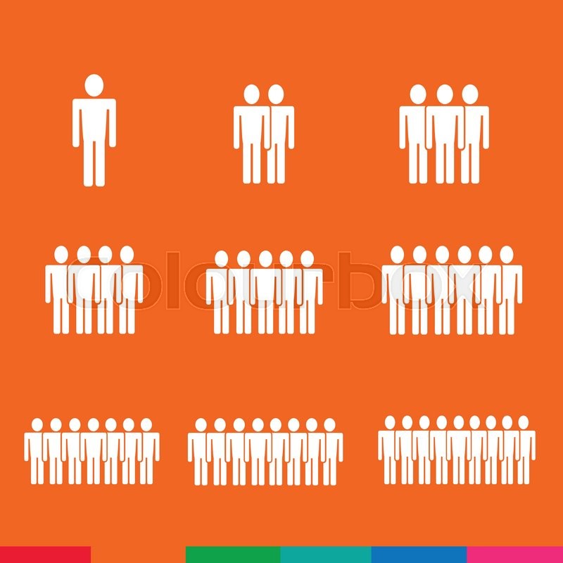 Population People Icon Illustration ... | Stock vector | Colourbox
