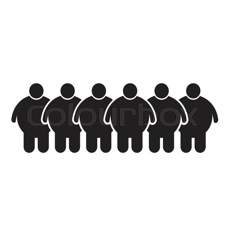 Fat People Icon Illustration design | Stock Vector | Colourbox