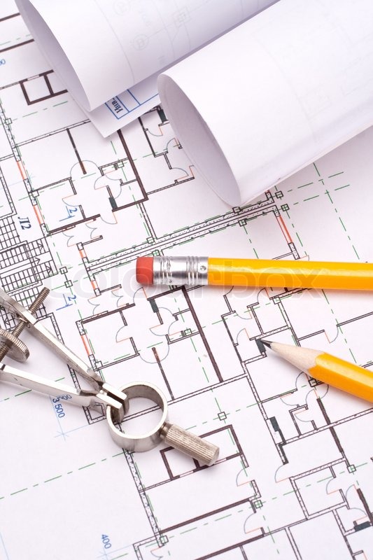 Engineering and architecture drawings ... | Stock image | Colourbox