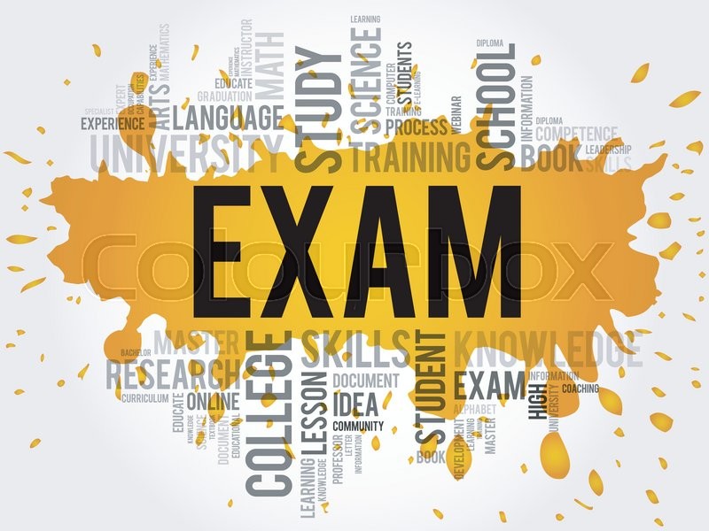 EXAM. Word education collage | Stock vector | Colourbox