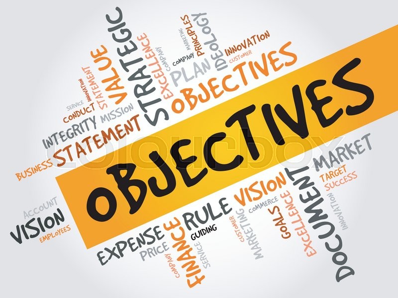 Objectives word cloud, business ... | Stock vector | Colourbox