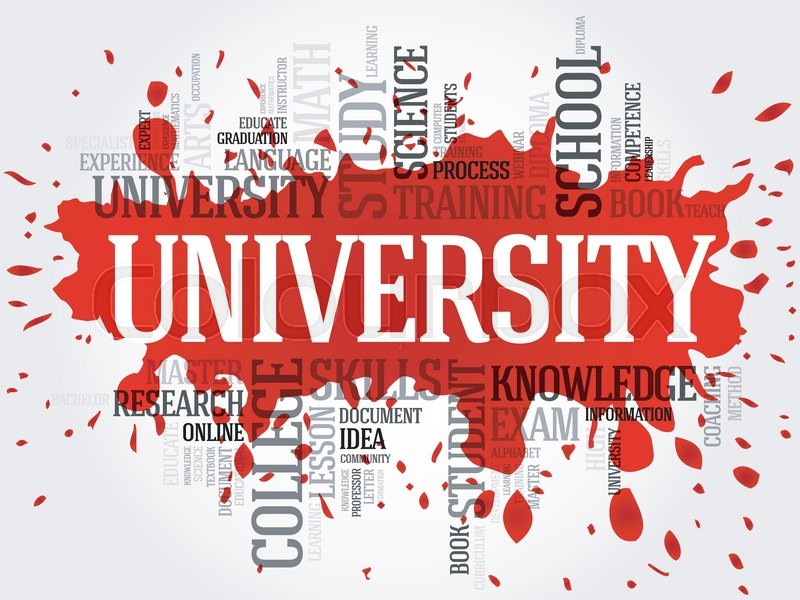UNIVERSITY word cloud, education ... | Stock vector | Colourbox