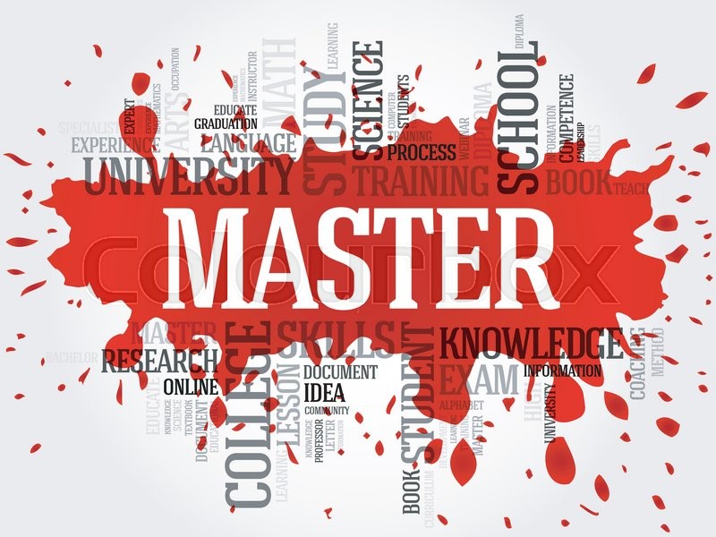 Master word cloud, education concept | Stock vector | Colourbox